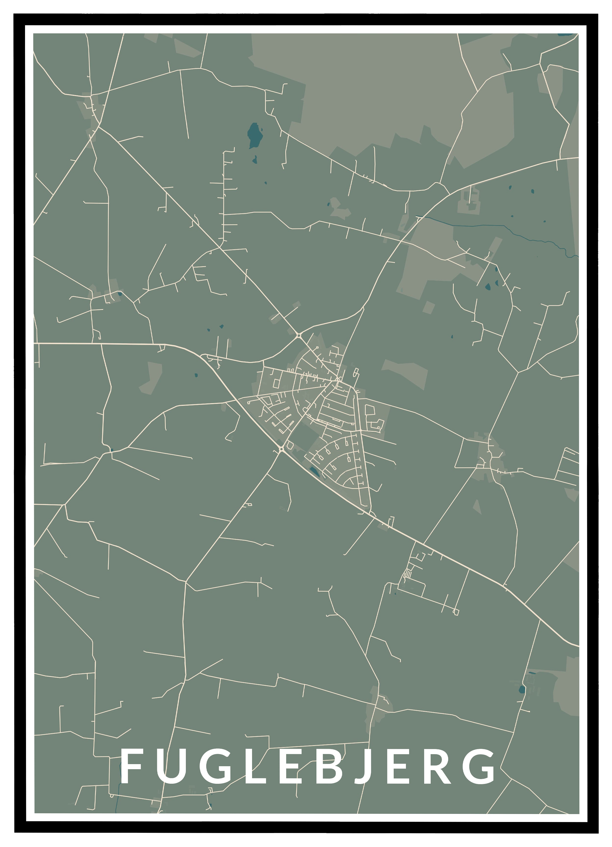 Fuglebjerg - Plakat - Bareplakater.dk – bareplakater