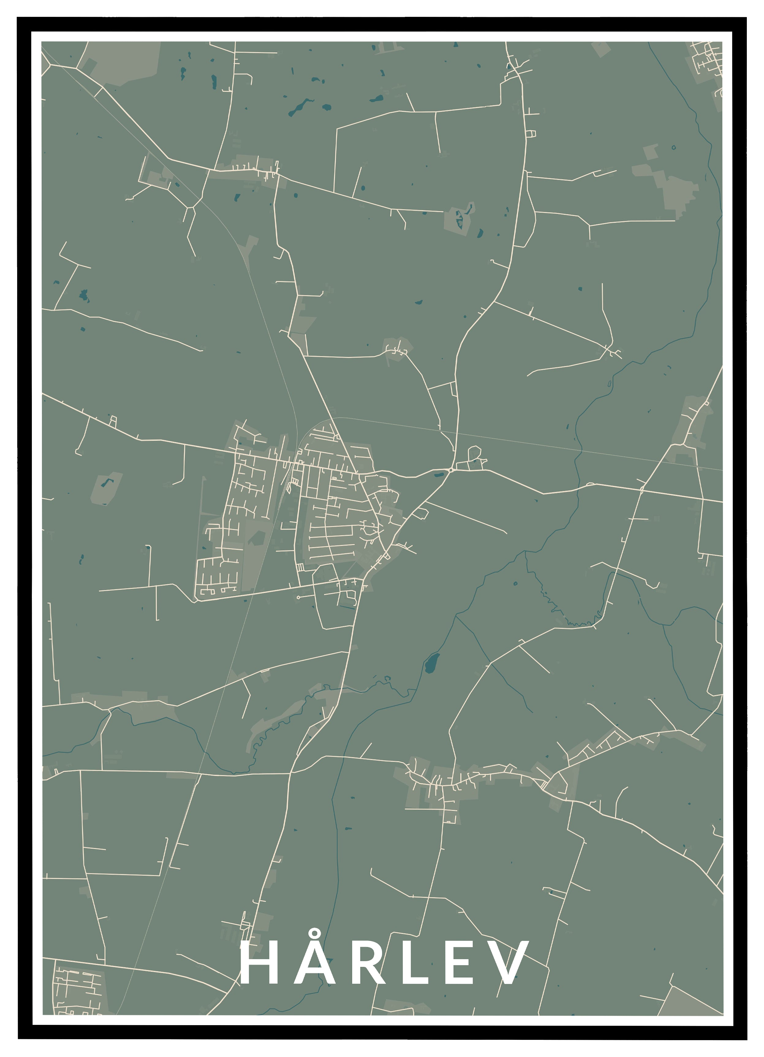 Hårlev - Plakat - Bareplakater.dk – bareplakater